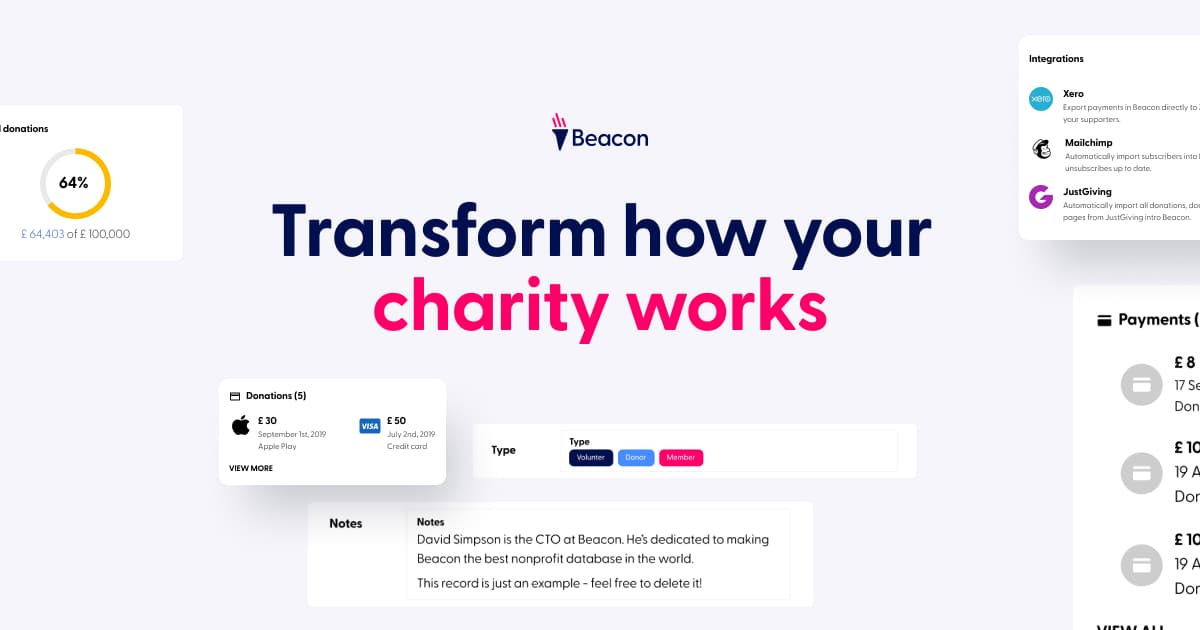 Beacon | Charity CRM with Built-In User Portal